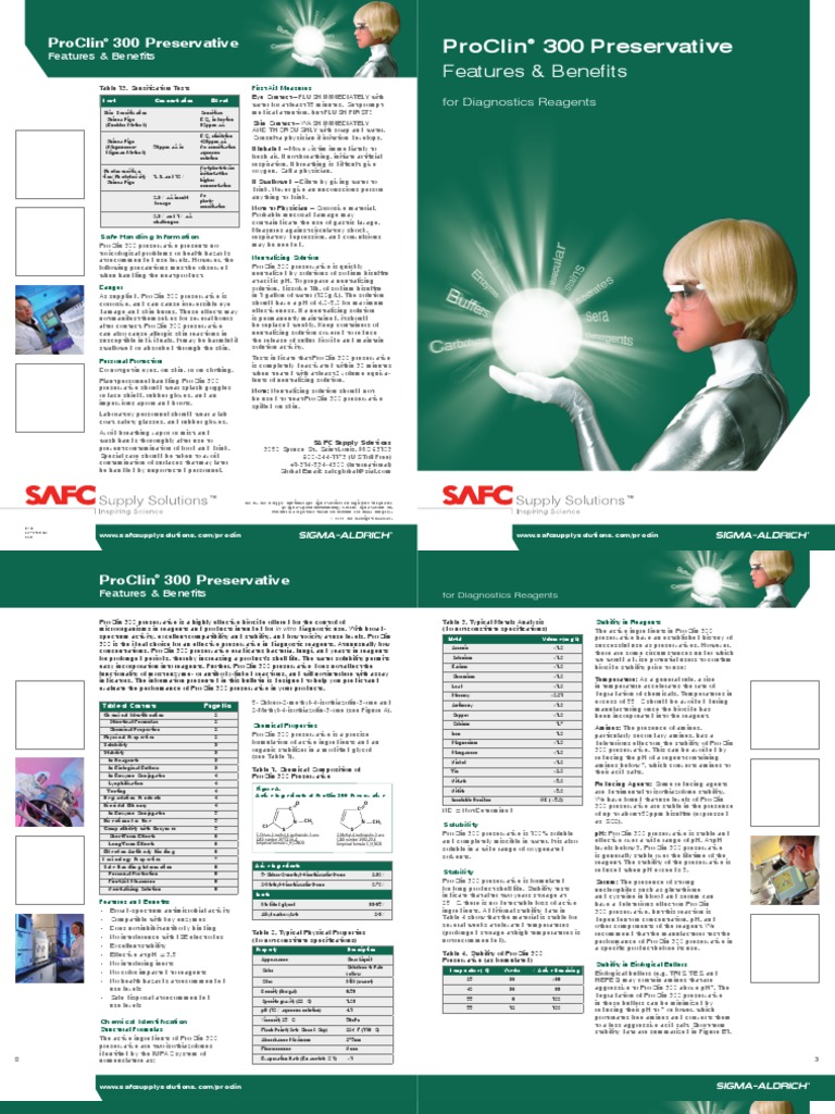 ProClin® 300 Preservative Features & Benefits For Diagnostics Reagents ...