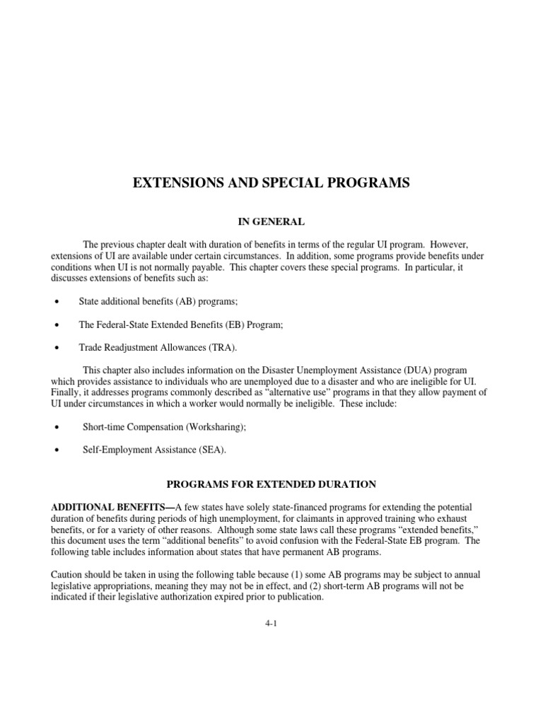Department of Labor: Extensions | PDF | Unemployment | Social Science