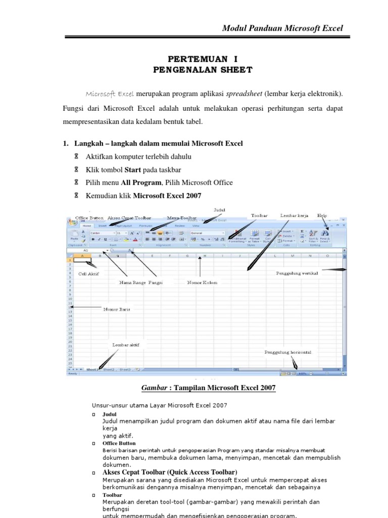 Panduan Microsoft Office Excel 2007 | PDF