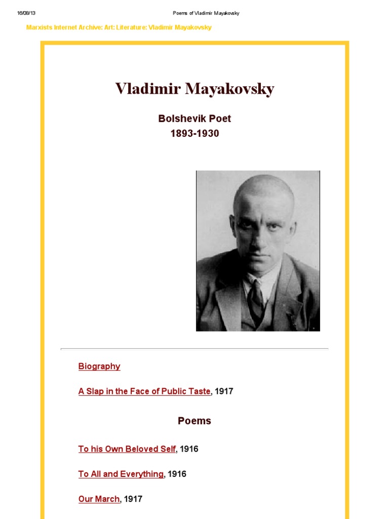 Mayakovsky's Revolutionary Poems | PDF | History