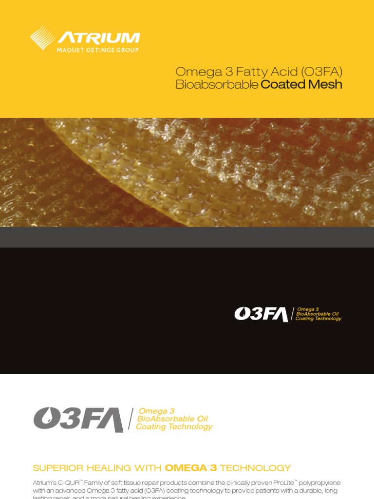 Coated Mesh Brochure 0416D | PDF | Surgery | Fixation (Histology)