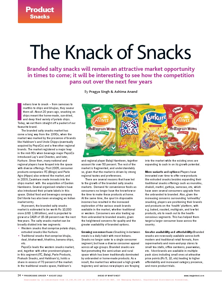 Product Snacks. The Knack of Snacks PDF | PDF | Brand | Retail