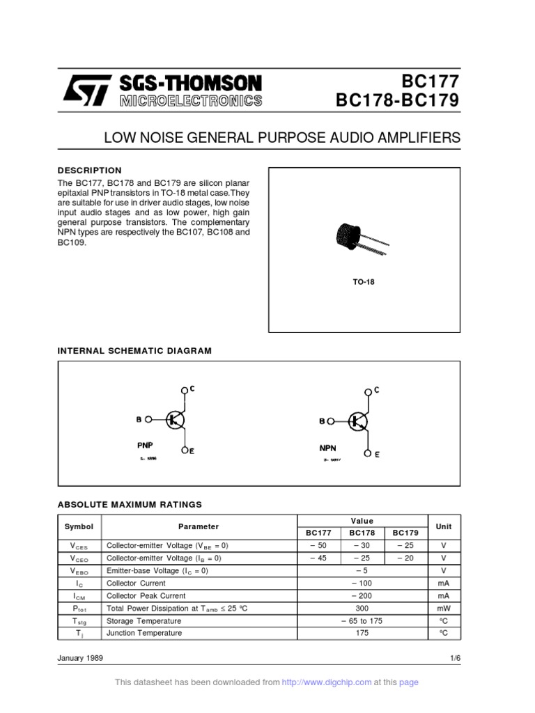 BC178 | Bipolar Junction Transistor | Electromagnetism