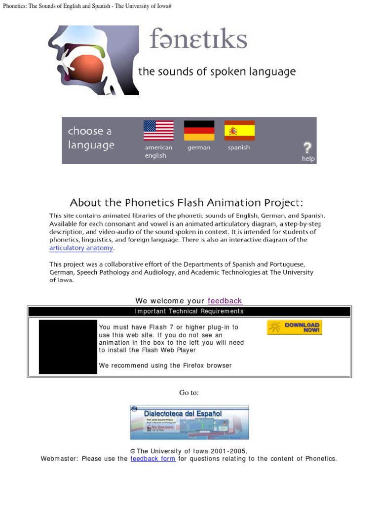 Phonetics - The Sounds of English and Spanish - The University of Iowa ...