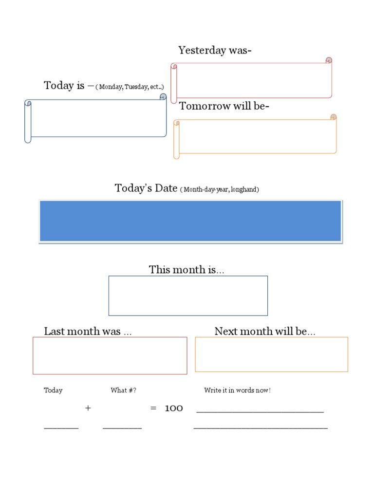 Date and Month Tracker Template | PDF | Teaching Methods & Materials