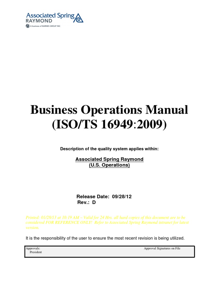 Business Operations Manual | PDF | Business Process | Competence (Human ...