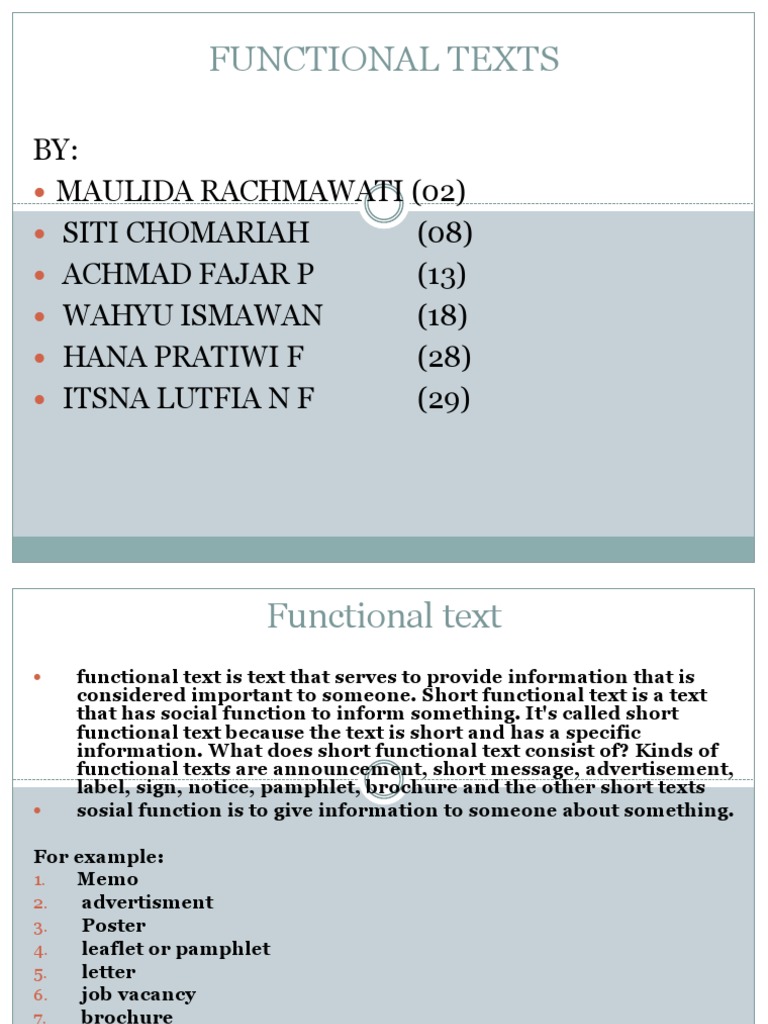 Functional Text | Poster | Employment