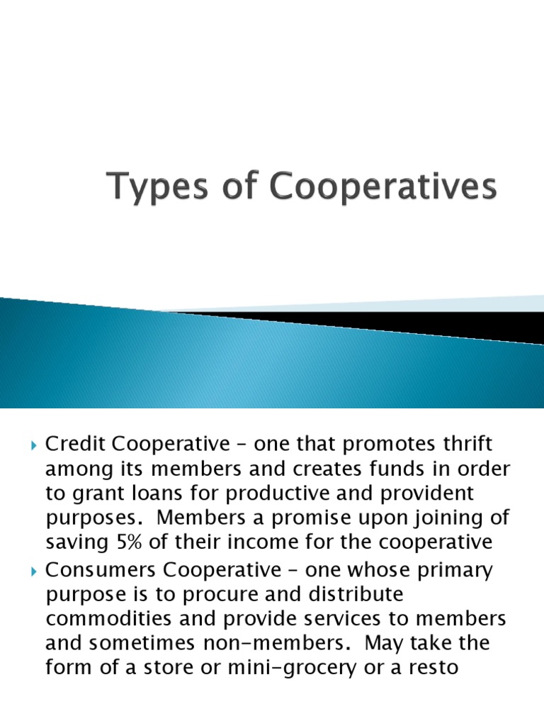 Types of Cooperatives | PDF | Cooperative | Economies