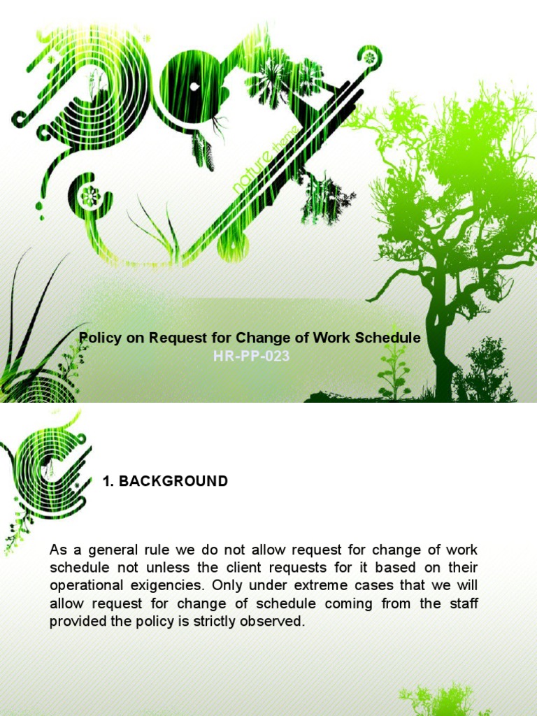 Work Schedule Change Policy | PDF