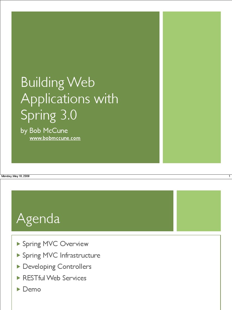 Building Web Applications With Spring 3.0: by Bob Mccune | PDF ...