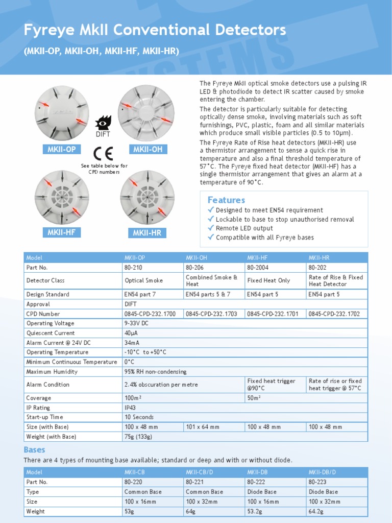 Fyreye MkII Smoke Detector Overview | PDF | Diode | Electrical Components
