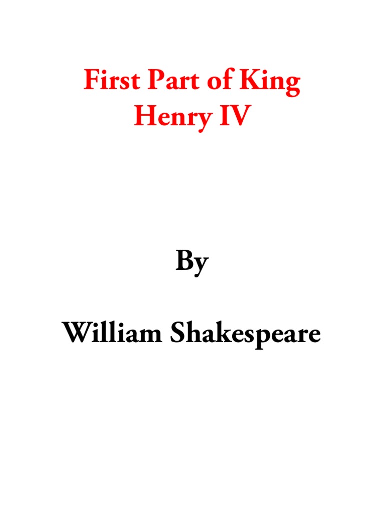 First Part of King Henry IV | PDF | History | Classics
