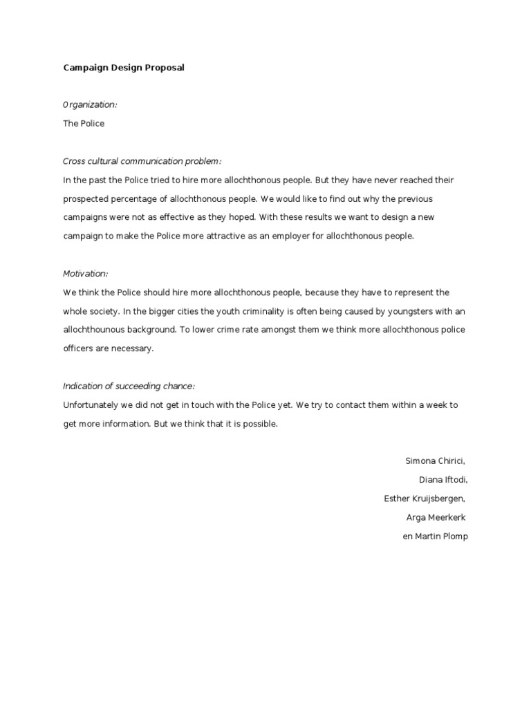 Campaign Design Proposal | PDF