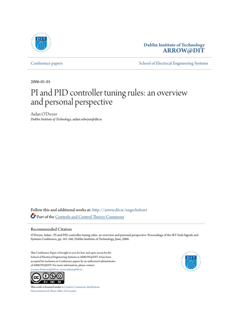 PI and PID Controller Tuning Rules - An Overview | PDF | Formalism (Deductive) | Cognition