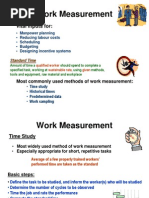 WORK STUDY (WORK MEASUREMENT & METHOD STUDY) of PRODUCTION TECHNOLOGY ...