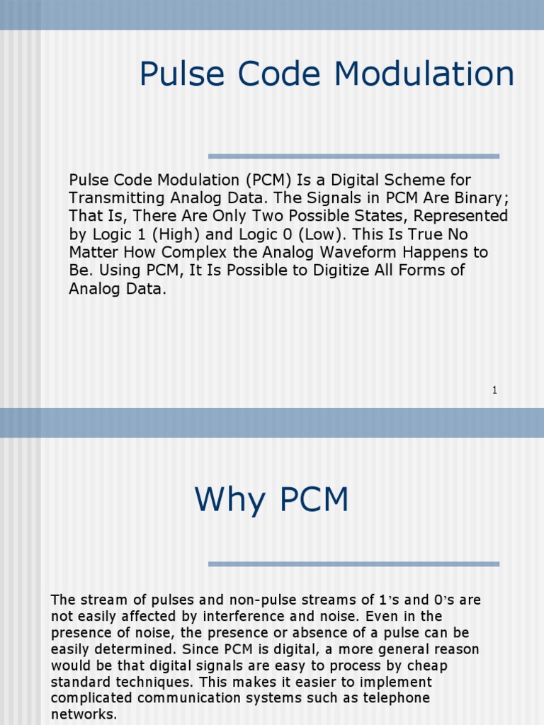 Pulse Code Modulation | PDF | Sampling (Signal Processing) | Signal ...