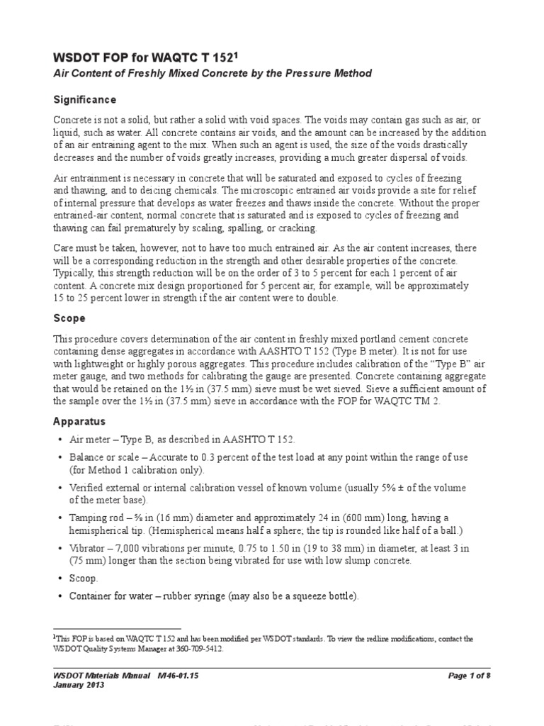 Calibration of Type B Air Meter | PDF | Calibration | Concrete