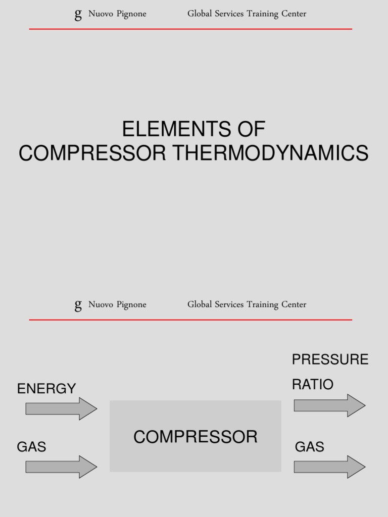 ELEMENTS OF COMPRESSOR THERMODYNAMICS | PDF | Gas Compressor | Heat
