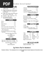 Tigers Milk Menu | PDF | Hamburgers | Burrito