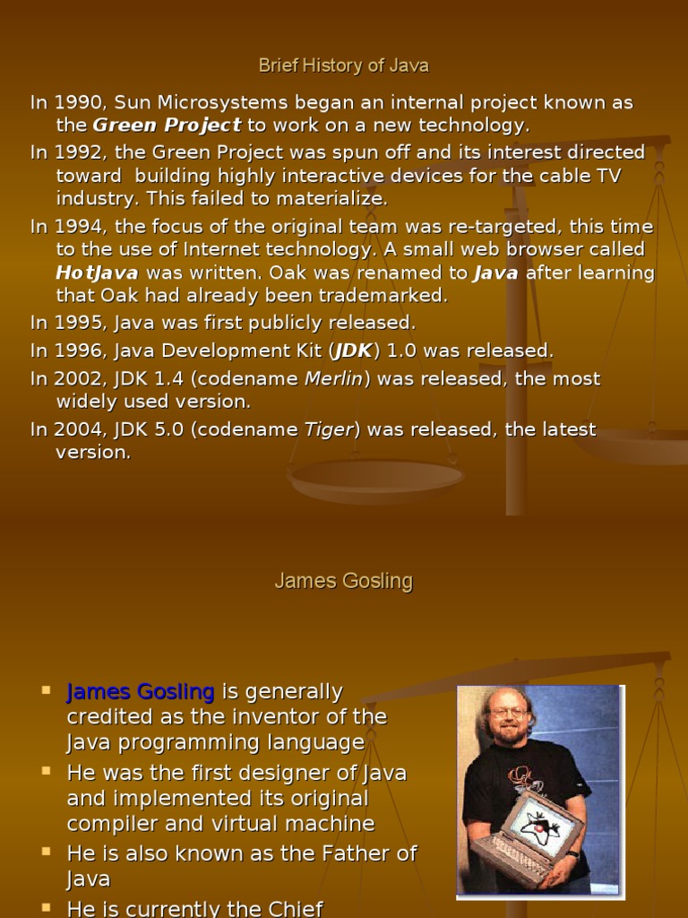 Brief History of Java | PDF | Inheritance (Object Oriented Programming ...