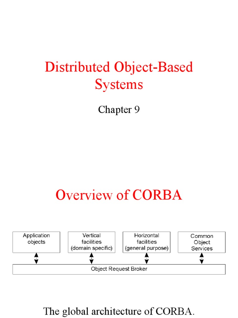 Distributed Object-Based Systems | PDF | Component Object Model | Common Object Request Broker ...