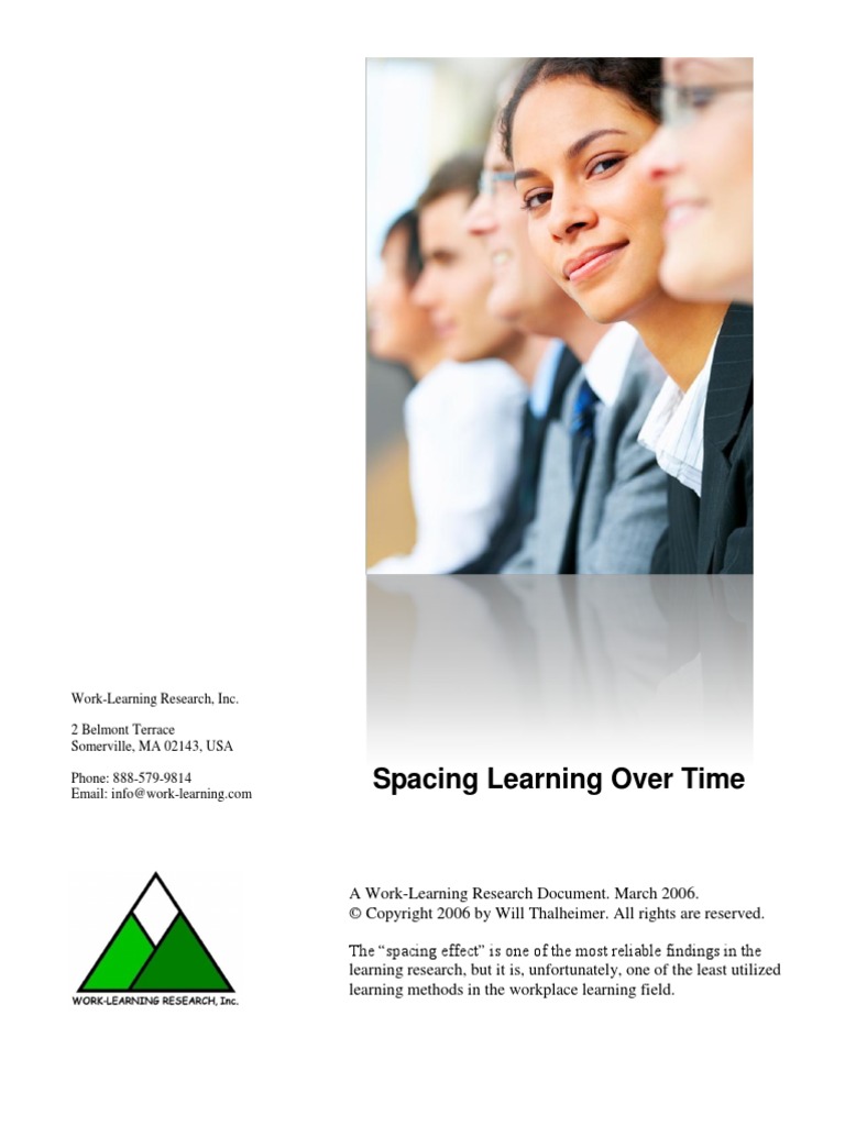 Spacing Learning Over Time 2006 | PDF | Recall (Memory) | Educational ...