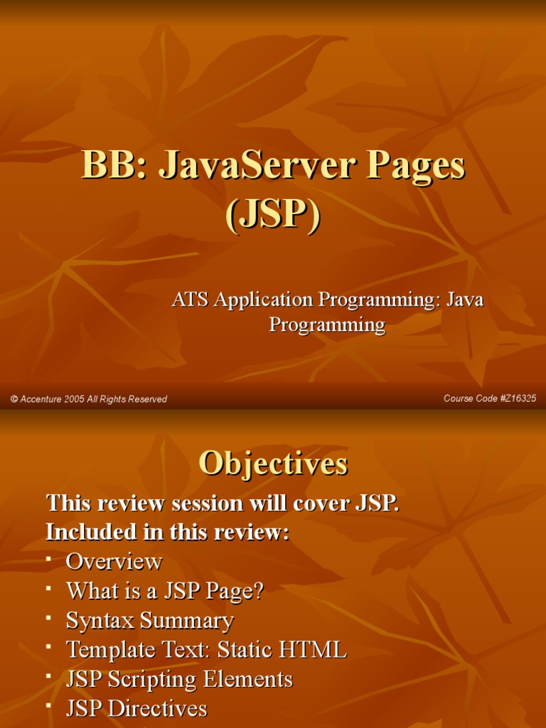BB: Javaserver Pages (JSP) | PDF | Java Server Pages | Java Servlet