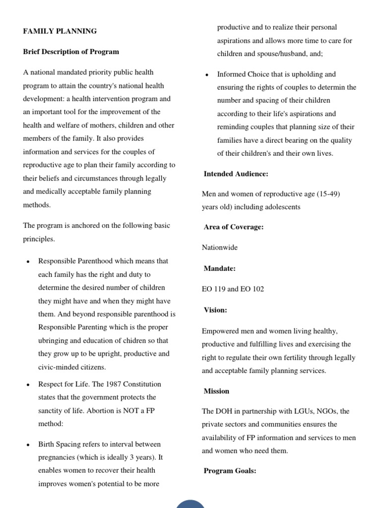 Family Planning | PDF | Family Planning | Birth Control
