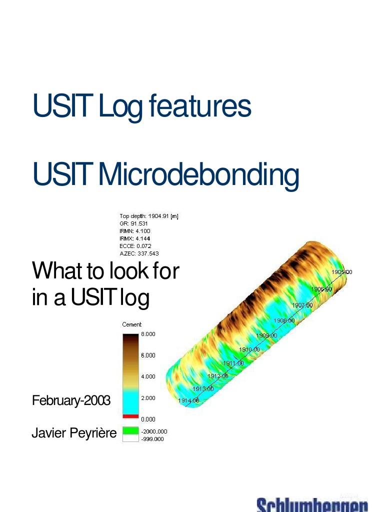 USIT Client Log Features Interpretation | PDF | Casing (Borehole ...