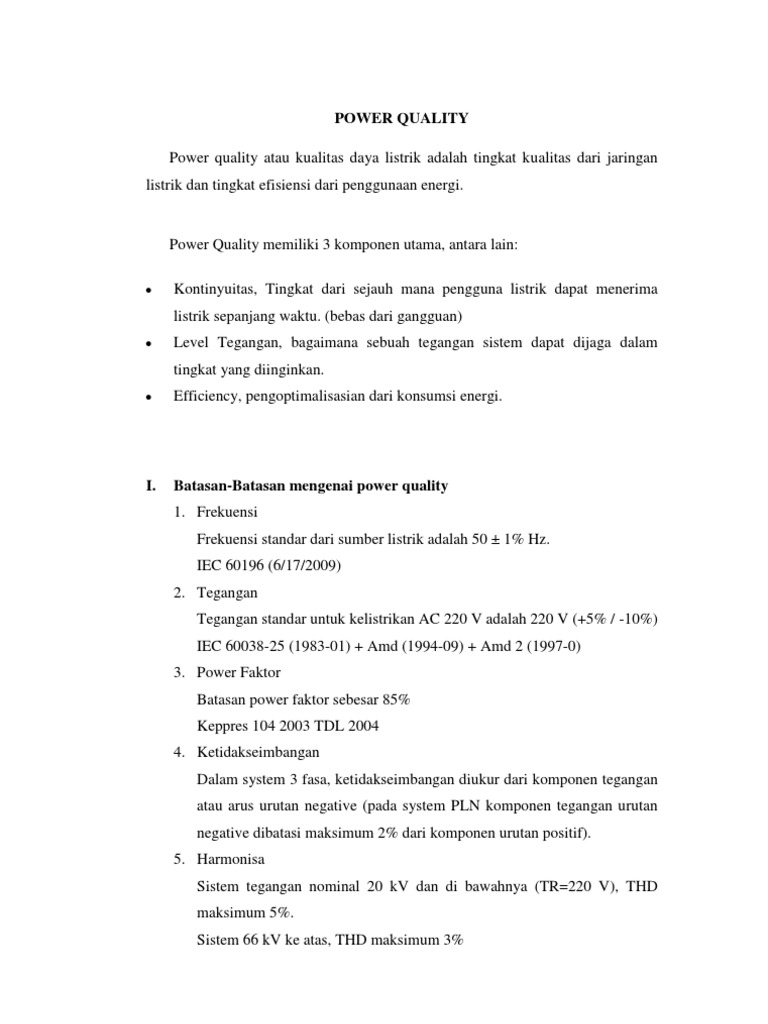 Power Quality | PDF