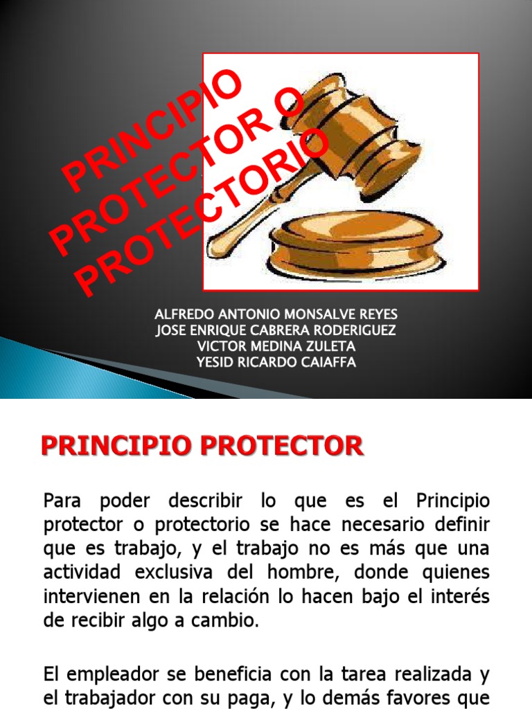 Principio Protector o Protectorio | PDF | Derecho laboral | Democracia
