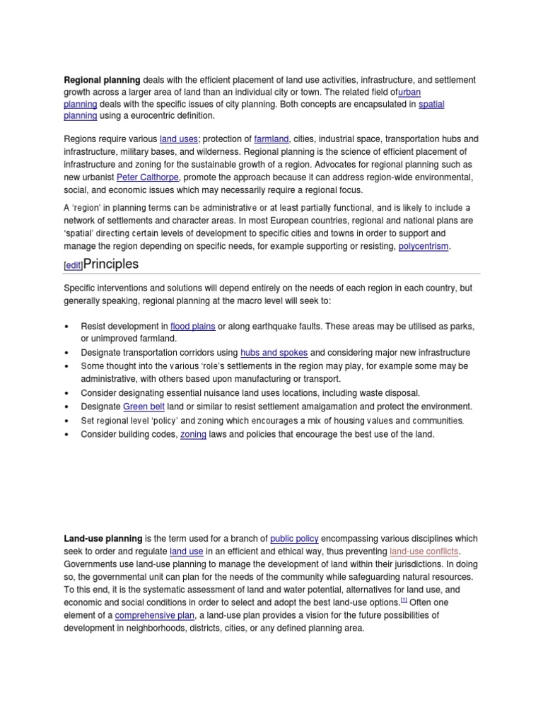 Understanding Regional Land Use Planning | PDF | Environmental Impact ...