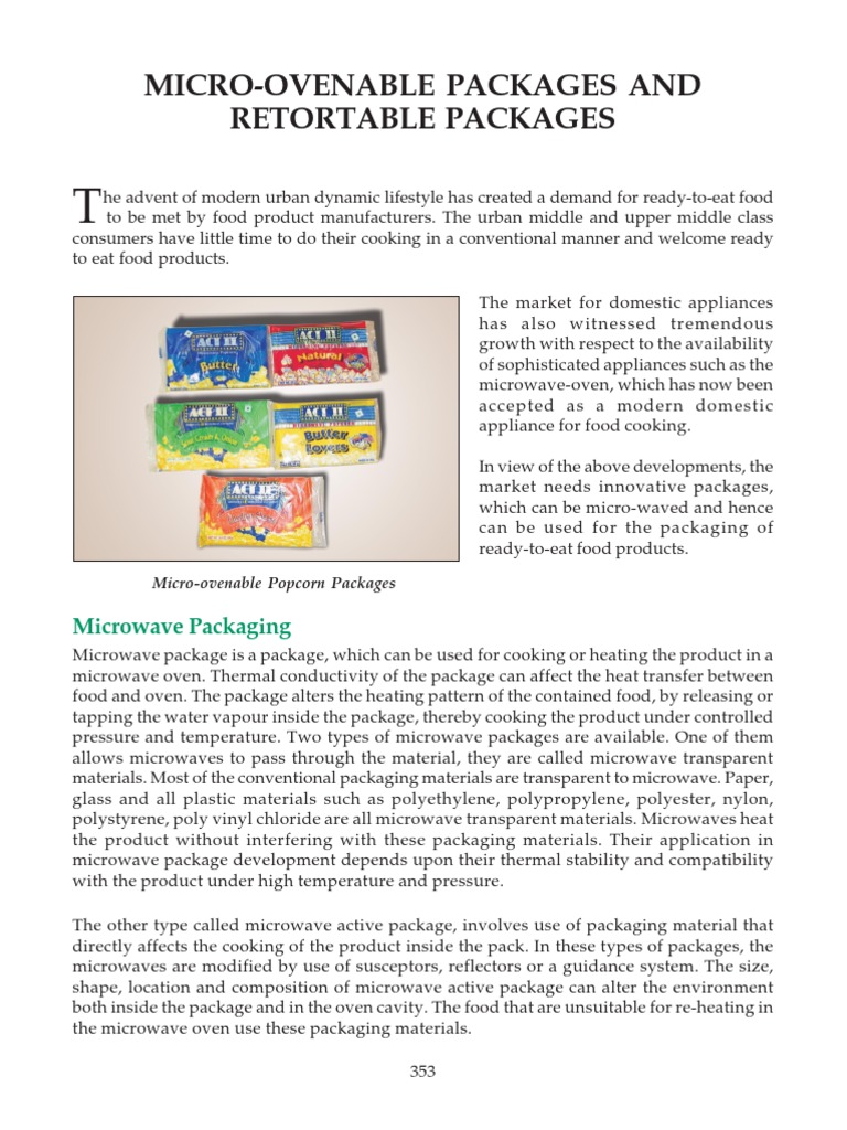 Micro-Ovenable Packages and Retortable Packages: Microwave Packaging ...