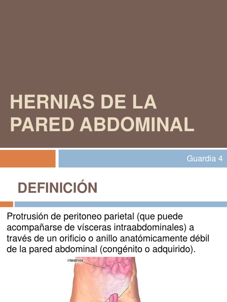 Hernias de La Pared Abdominal | PDF | Abdomen | Medicina CLINICA