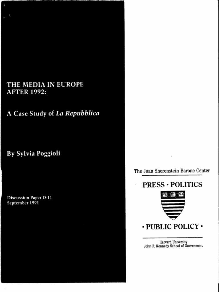 'Public Policy.: Press - Politics | PDF | Italy | Newspapers