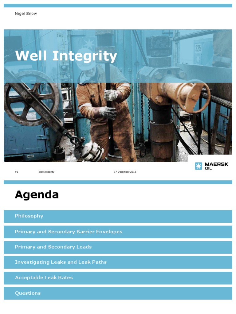 Imaria 5 Leak and Well Barrier Philosophy | PDF | Leak | Petroleum ...
