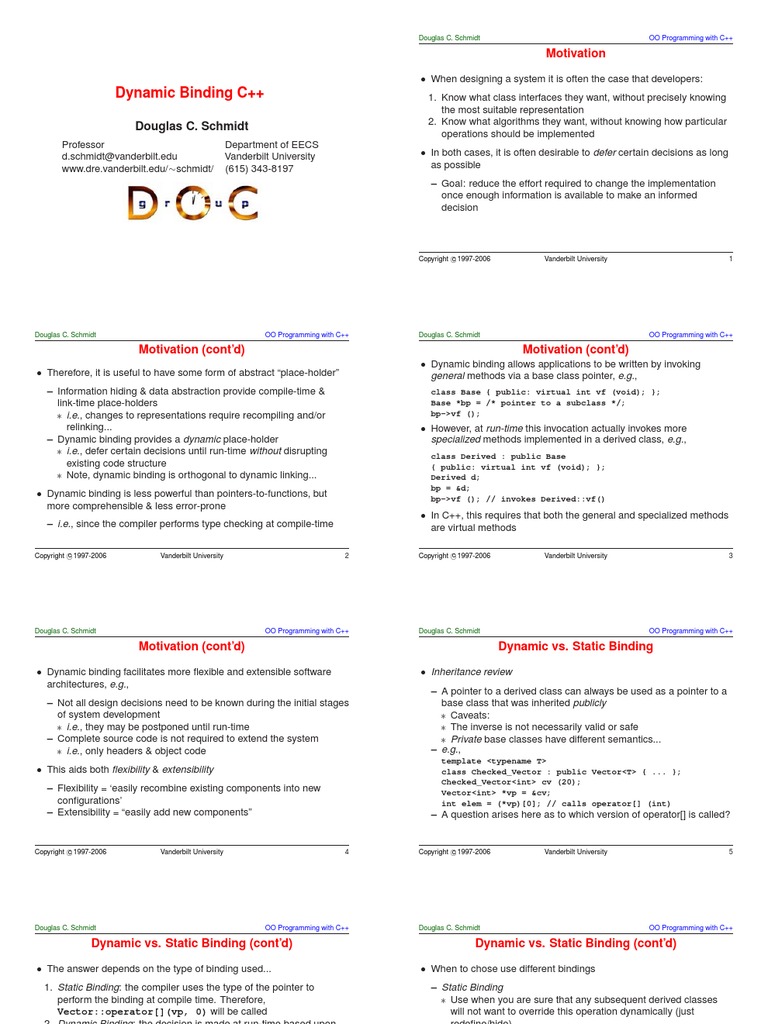C++ Dynamic Binding | PDF