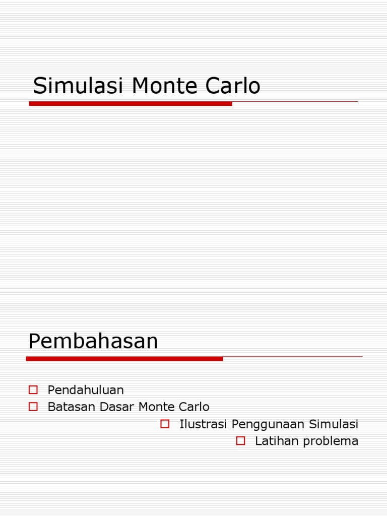 5simulasi Monte Carlo | PDF