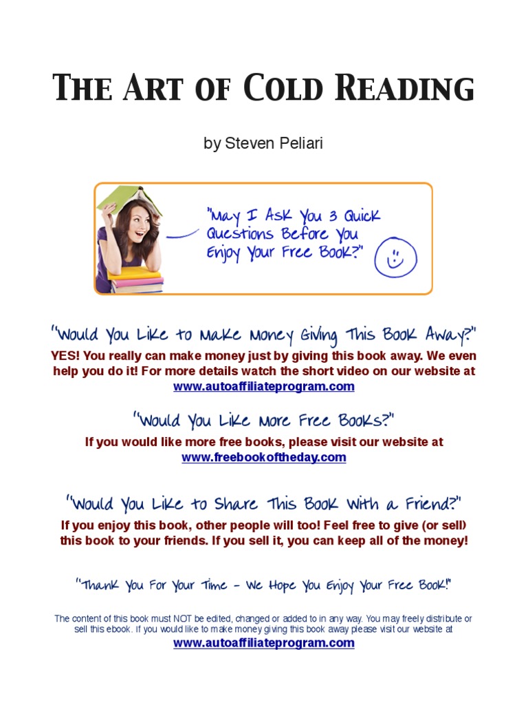 The Art of Cold Reading: by Steven Peliari | PDF | Extraversion And ...