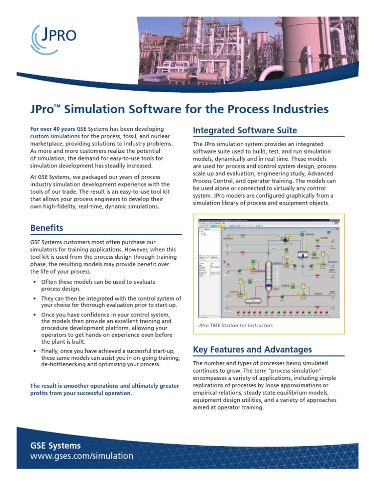 GSE JPro Datasheet PDF | PDF | Simulation | Systems Engineering