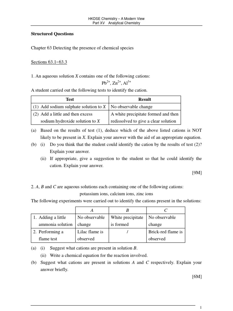 Analytical Chemistry Questions | Titration | Chemistry