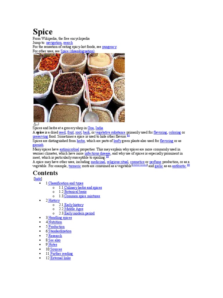 Spice | PDF | Spice | Herbs And Spices
