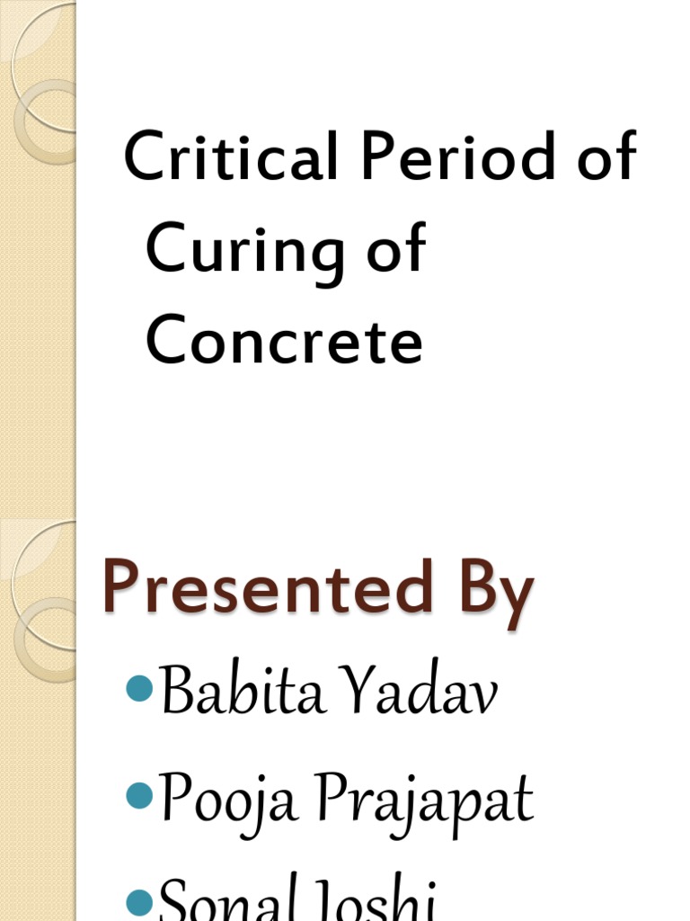 Critical Period of Curing of Concrete | PDF | Construction Aggregate ...
