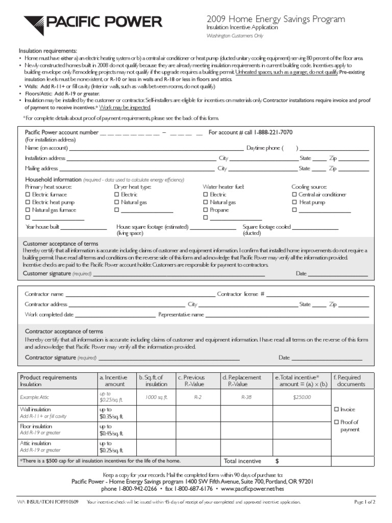 WAInsulation Form 09 | Download Free PDF | Building Insulation | Receipt