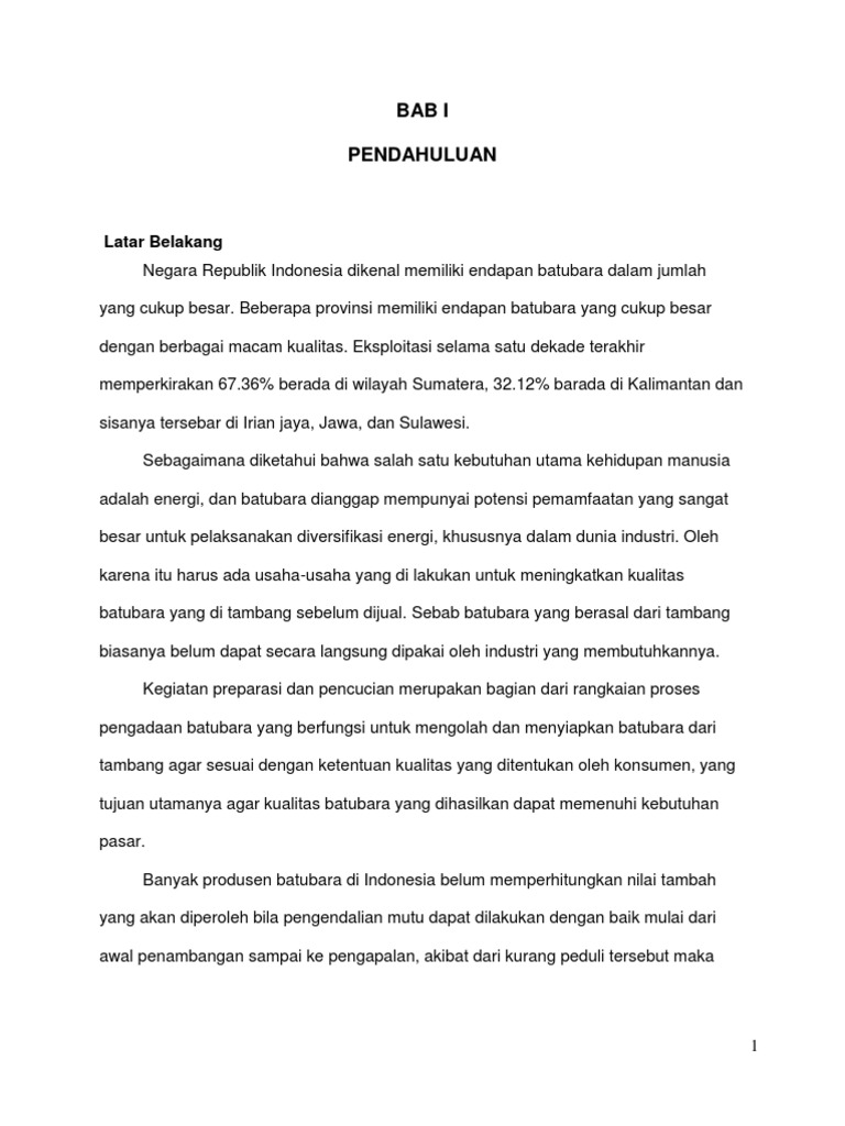 Membahas Mengenai Pengolahan Batubara | PDF