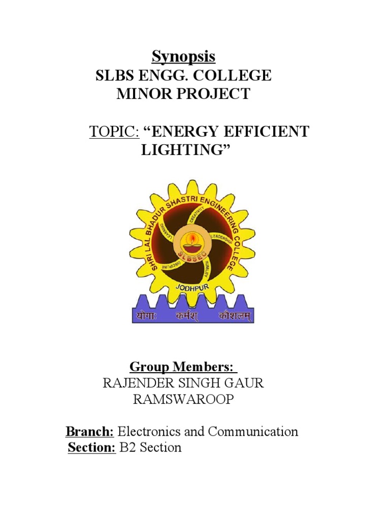 Synopsis: Slbs Engg. College Minor Project | PDF | Computers