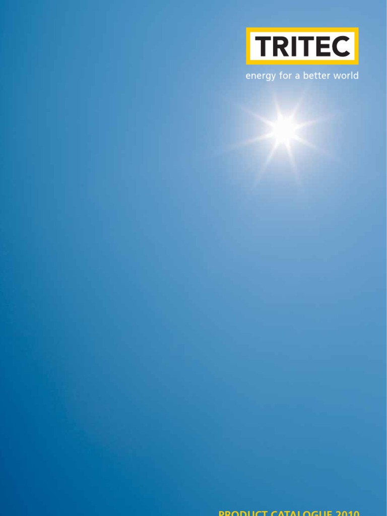 TRITEC Product Catalogue Enu | PDF | Photovoltaic System | Photovoltaics