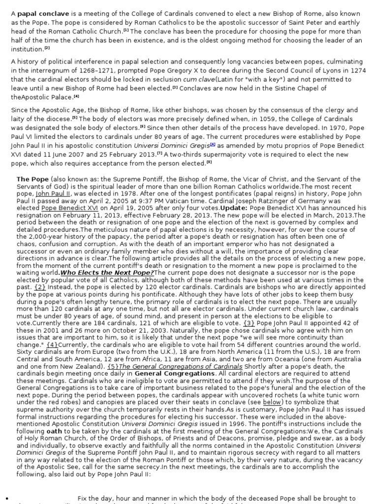 The Pope (Also Known As: The Supreme Pontiff, The Bishop of Rome, The ...