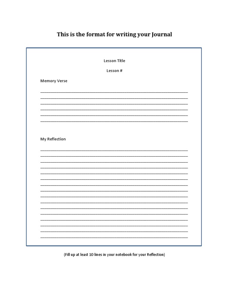 Journal Writing Format Guide | PDF