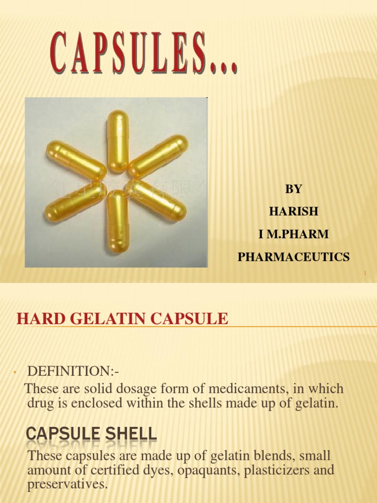 Gelatin Capsule Manufacturing Guide | PDF